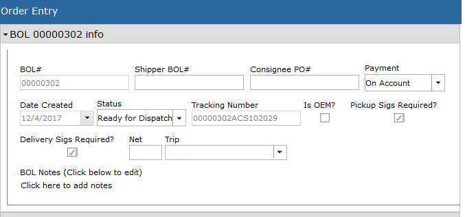 Create a BOL – GoPhore - Auto Carrier Software