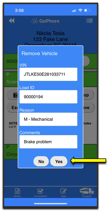 How do I Remove a VIN from a Stop? – GoPhore - Auto Carrier Software