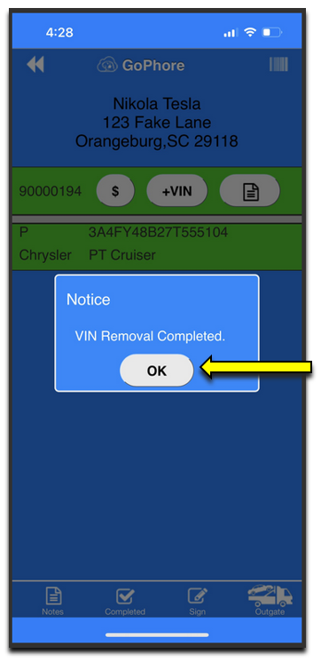 How do I Remove a VIN from a Stop? – GoPhore - Auto Carrier Software