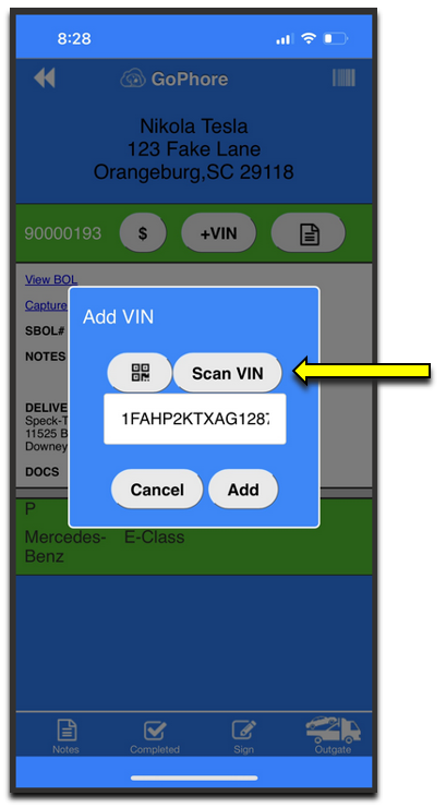 Scan a VIN to Update it – GoPhore - Auto Carrier Software