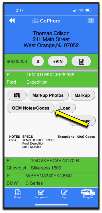 Record AIAG Damage Codes and Where they can be Viewed Afterward ...