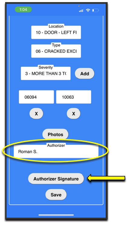 Record AIAG Damage Codes and Where they can be Viewed Afterward ...