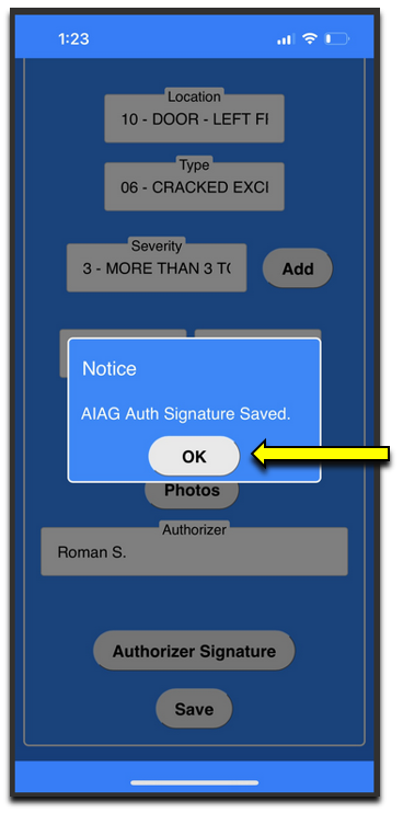 Record AIAG Damage Codes and Where they can be Viewed Afterward ...