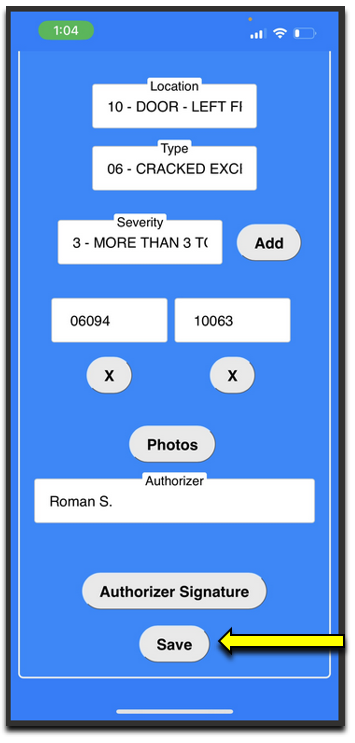 Record AIAG Damage Codes and Where they can be Viewed Afterward ...
