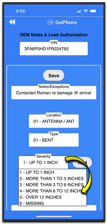 Record AIAG Damage Codes and Where they can be Viewed Afterward ...