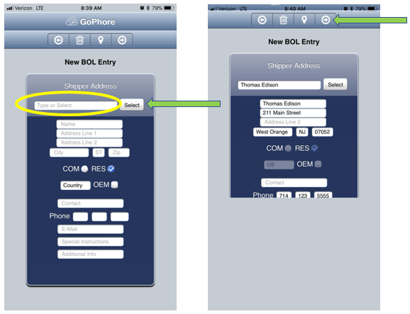 Create a BOL in the App – GoPhore - Auto Carrier Software